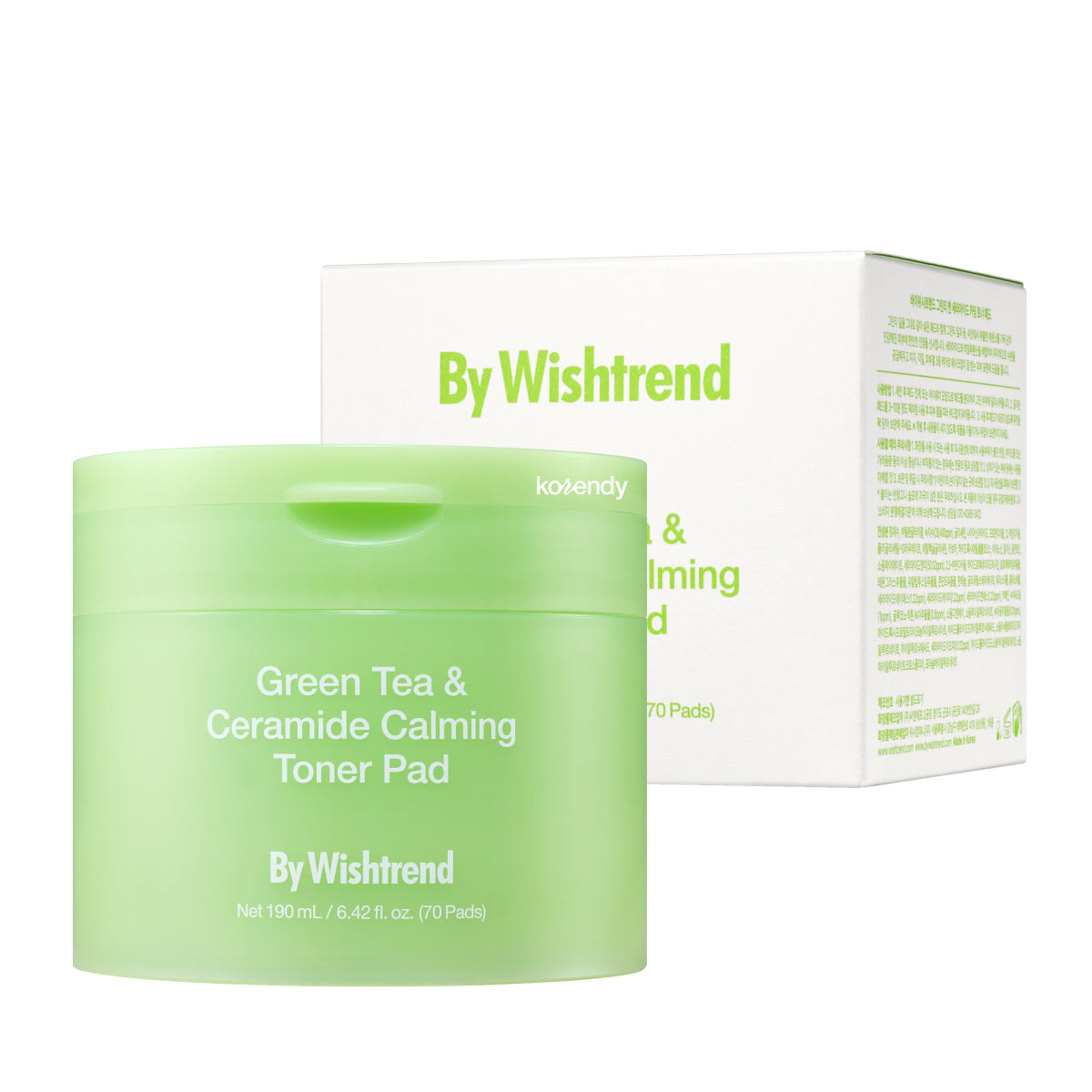 By Wishtrend Green Tea & Ceramide Calming Toner Pad – Korendy
