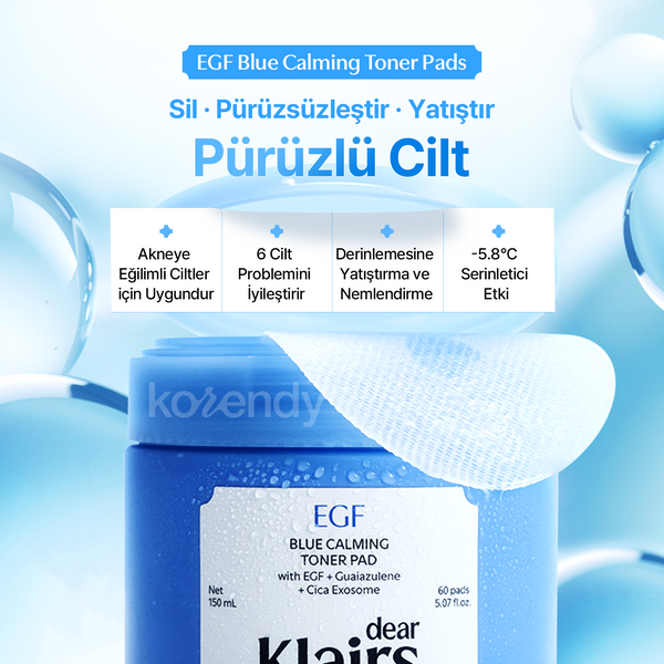Klairs EGF Blue Calming Toner Pad – Korendy